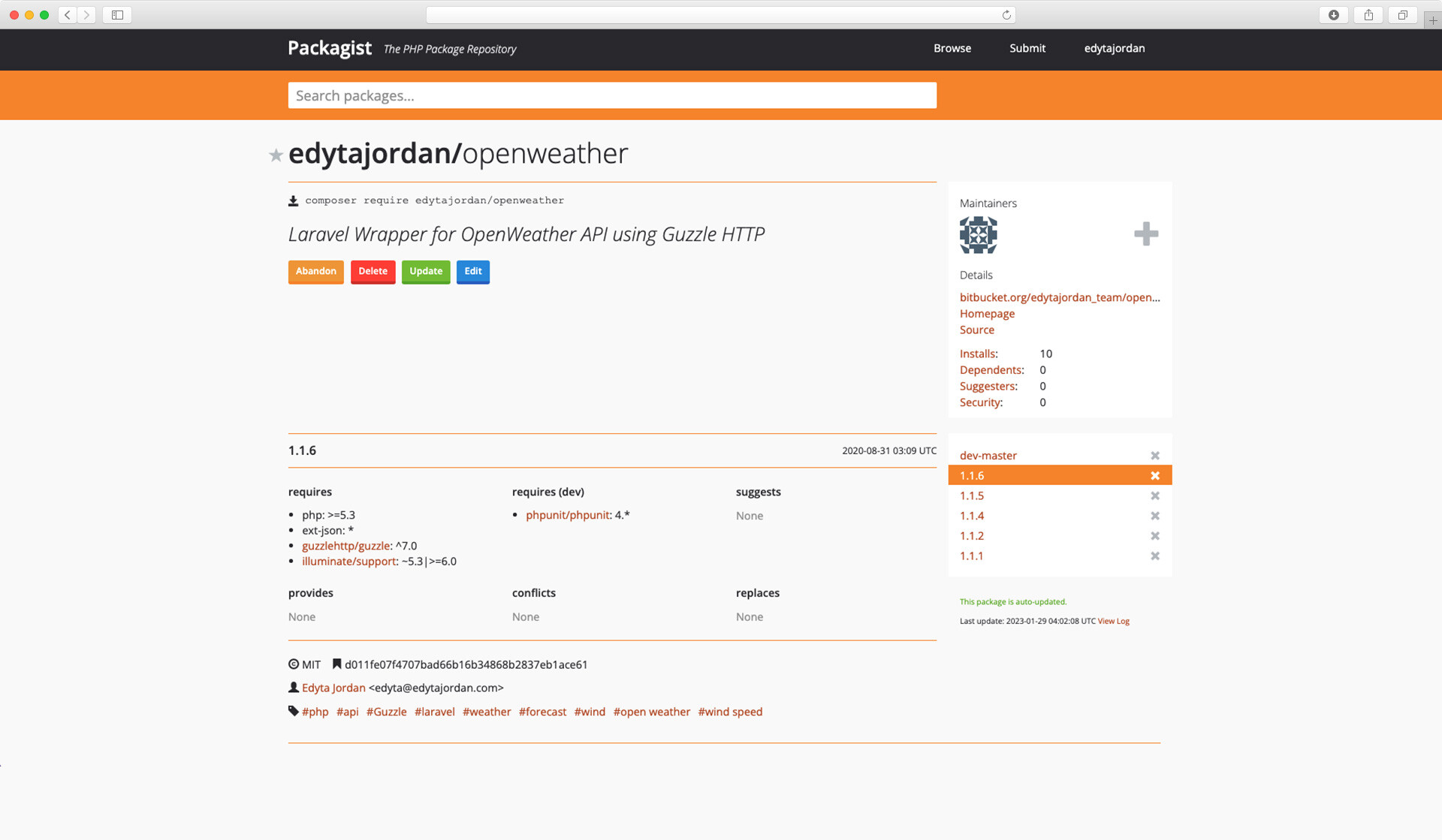 Laravel Package for OpenWeather API now available under MIT license!
